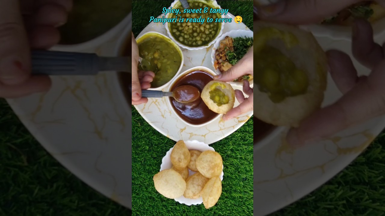 Ragda Panipuri 🤤Ragda, green chutney, tikha pani, mitha pani recipe ...