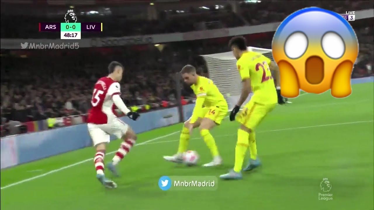 Martinelli destroying Liverpool defense - Martinelli vs Trent - Nutmeg ...