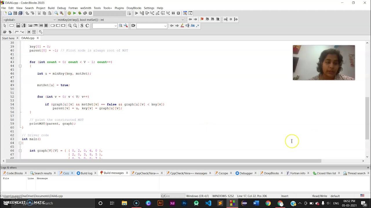 Minimum Spanning Tree (MST) - Prims Algorithm - YouTube