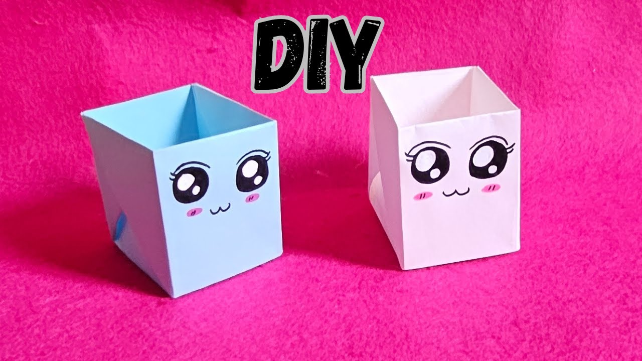 Small Origami Storage box _Paper Craft 💫_ Diy Craft _ Desk Organizer ...