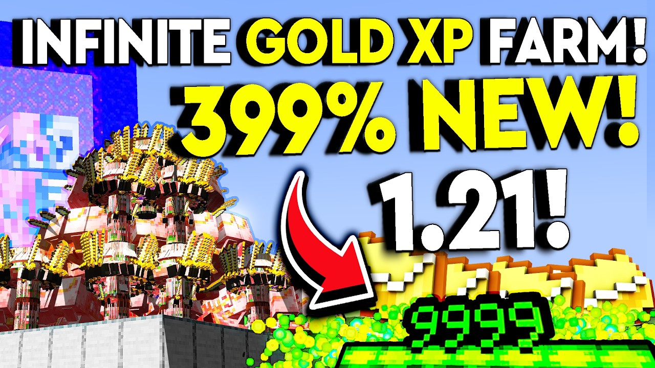 BEST 1.21 INFINITE GOLD XP FARM! Minecraft Bedrock MCPE/Xbox/PS4 ...