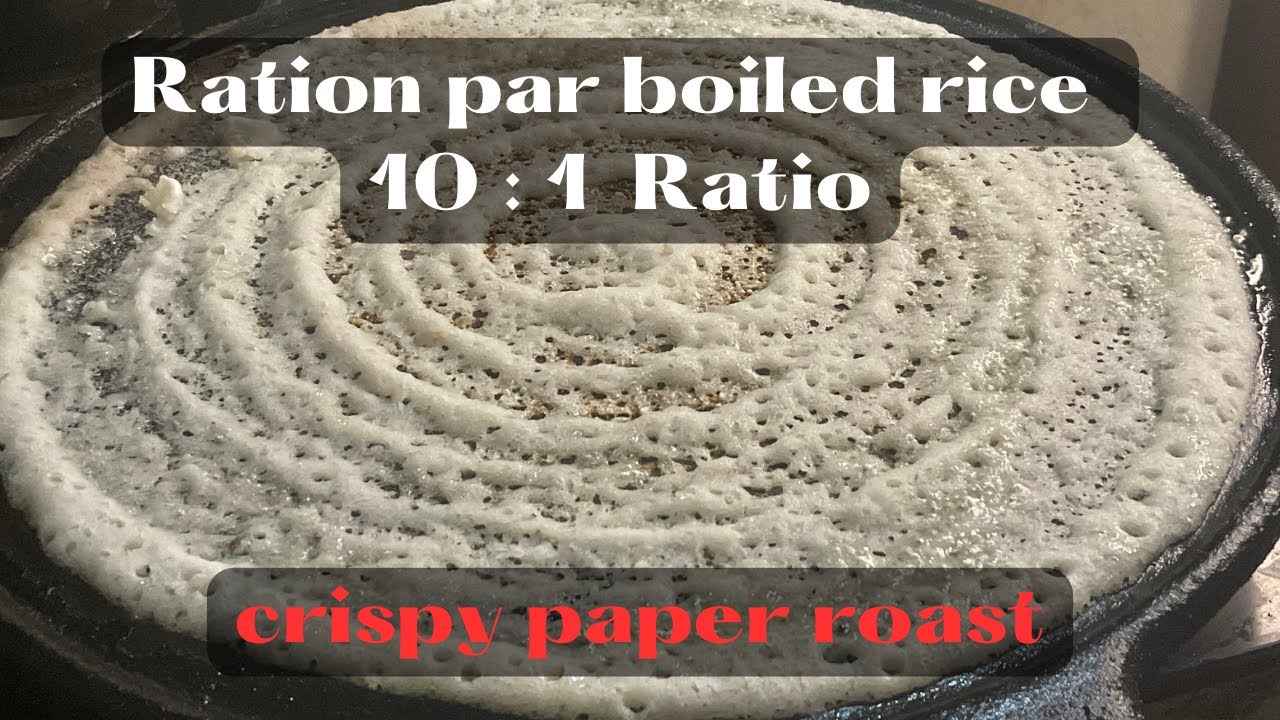 Colourful & Crispy Paper Roast // Par boiled Ration Rice with Urad Dal ...