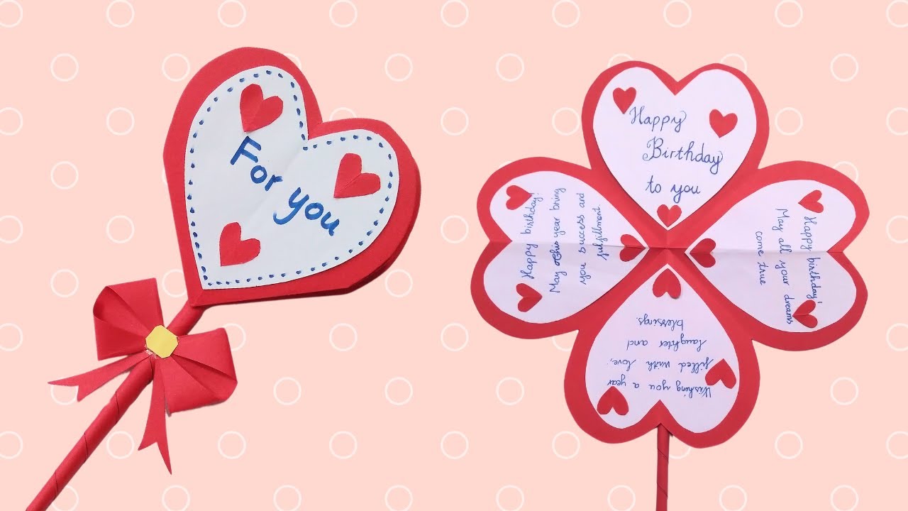 How to make a very cute heart card - YouTube