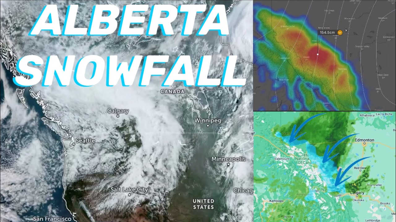 ALBERTA FOOTHILLS 140 cm of SNOW Jasper Snowfall - YouTube