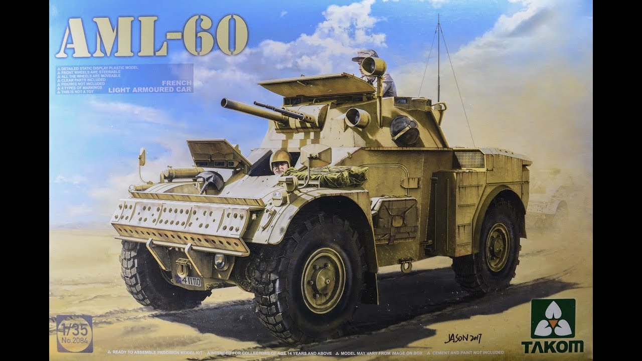 Pt2. Filters and Pin Washes, weathering a Takom 1/35 AML-60 - YouTube