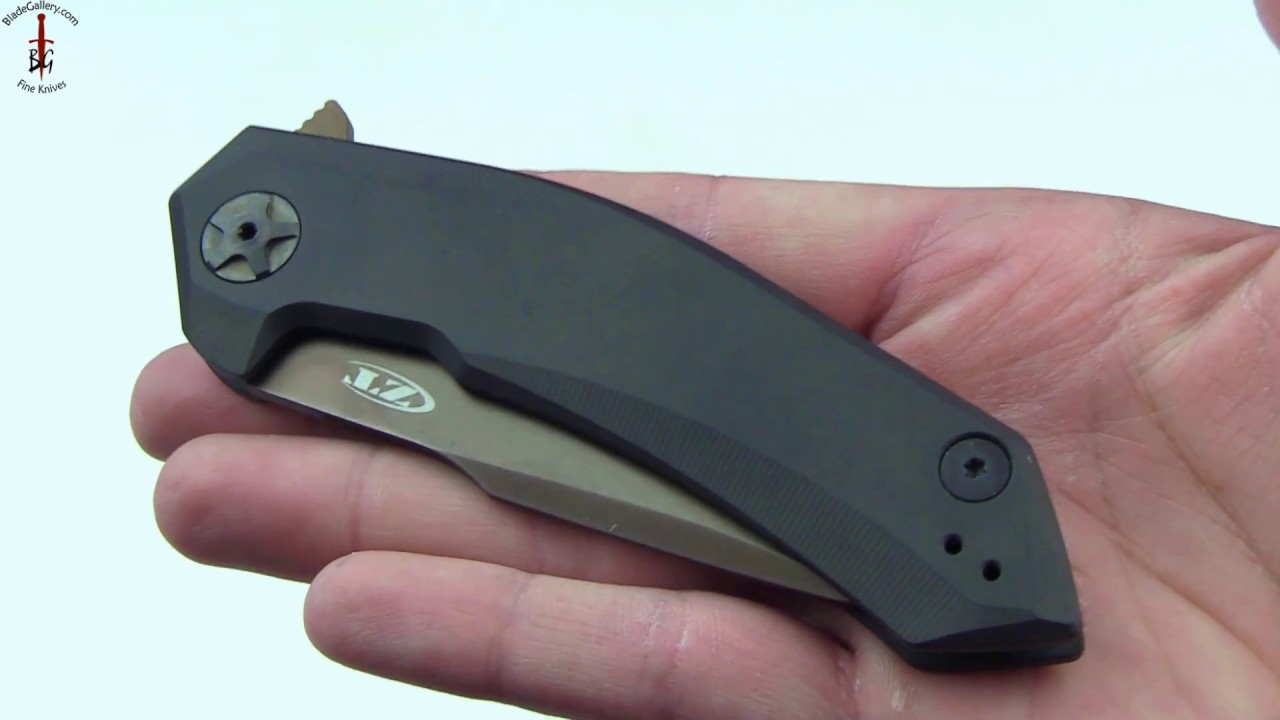 095BLKTAN folder with tan DLC coated S90V steel and DLC coated Titanium ...