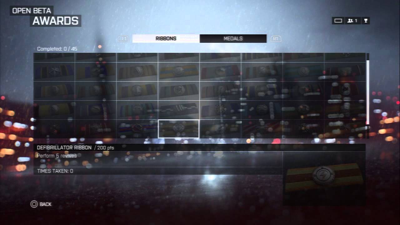 Battlefield 4 - My Soldier: Awards: Medals & Ribbons Unlocks (Menus) HD ...