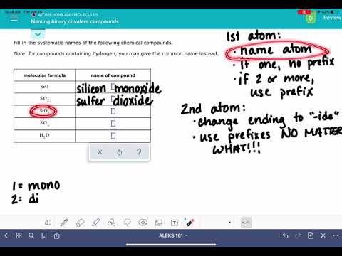 ALEKS: Naming binary covalent compounds - YouTube