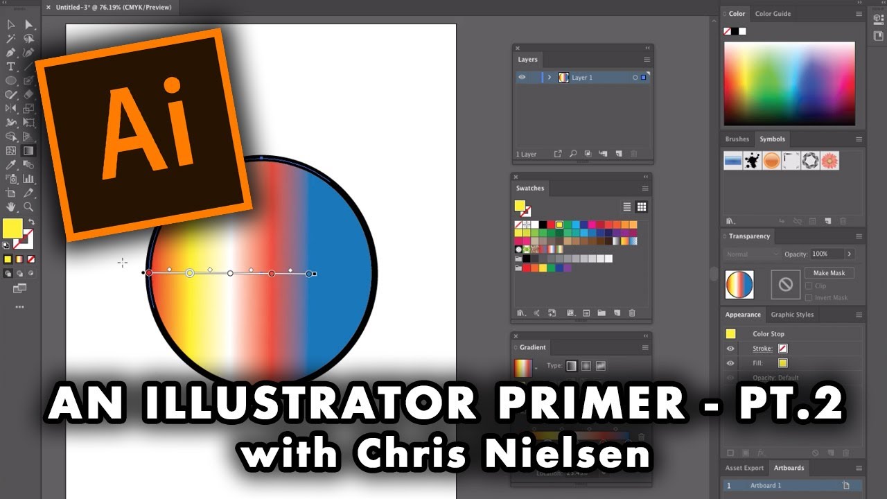 My Adobe Illustrator CC Primer Tutorial Video - PART 2 - YouTube