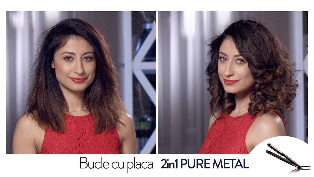 Cum iti faci bucle cu placa 2 in 1 Pure Metal | BaByliss Paris - YouTube