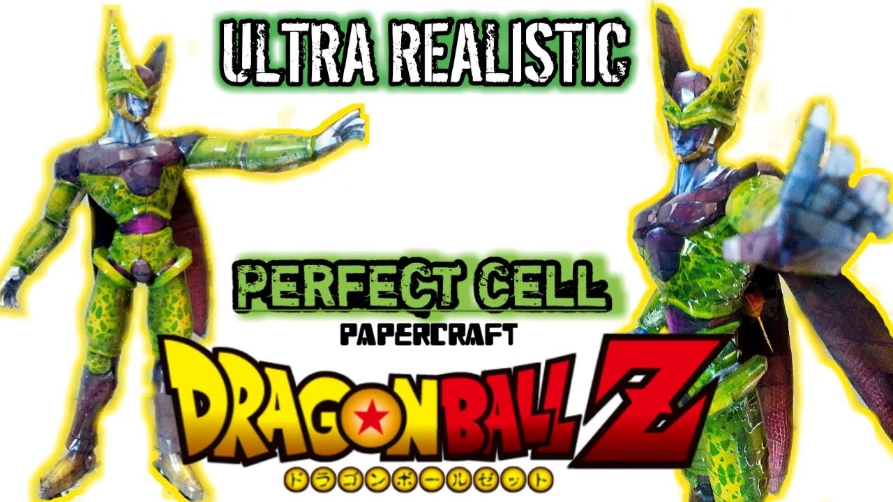 Cell Dragonball Figure Papercraft Ultra Realistic - YouTube