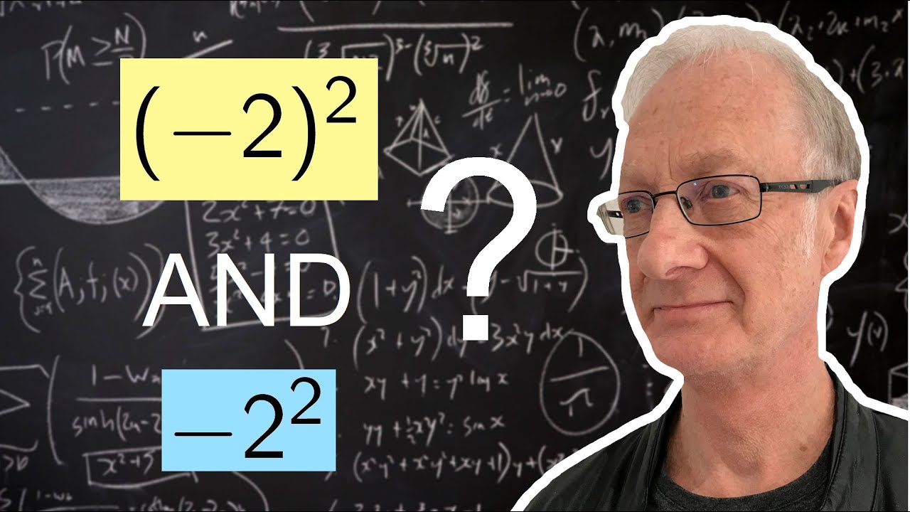 (-2)^2 and -2^2: Many think it is the same, AND YOU - YouTube