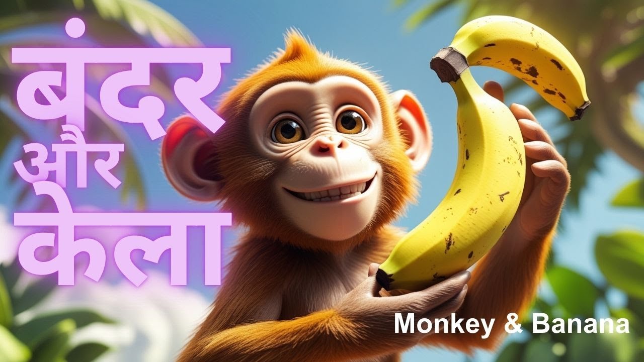 Monkey and His Love for Bananas | बंदर और केला | A Lesson in Patience 🍌 ...