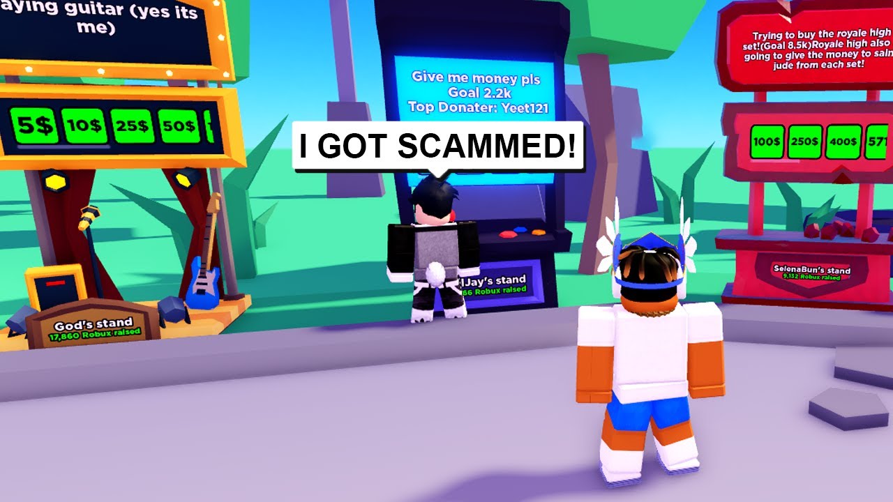THIS KID PRETENDS TO GET SCAMMED JUST FOR ROBUX - YouTube