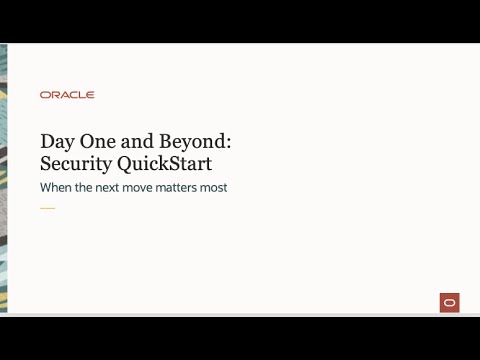 Day One and Beyond - Season 3: Security Quick start - YouTube