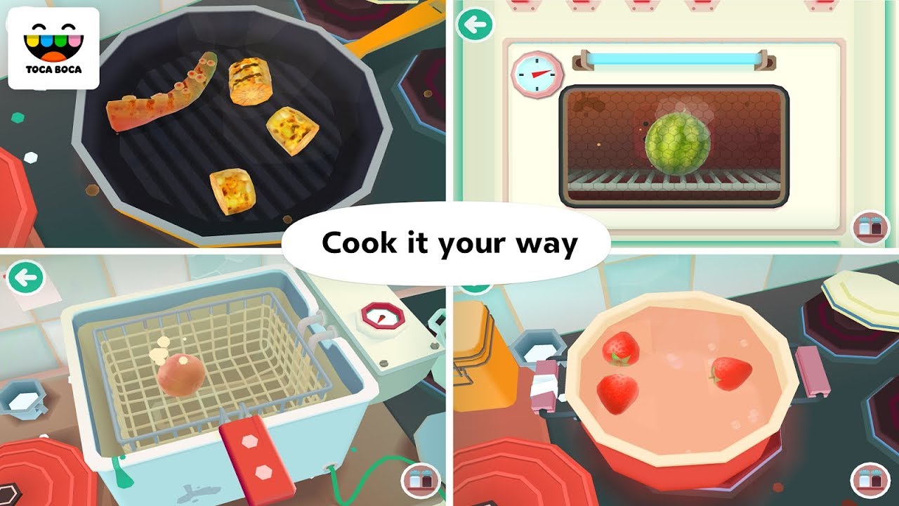 Toca Boca Kitchen Play Cooking for Kids Gameplay Toca Life - YouTube