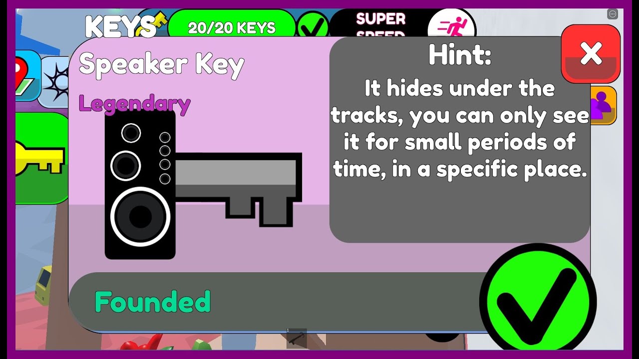 How to get the SPEAKER KEY in FIND THE KEYS Roblox Location - YouTube