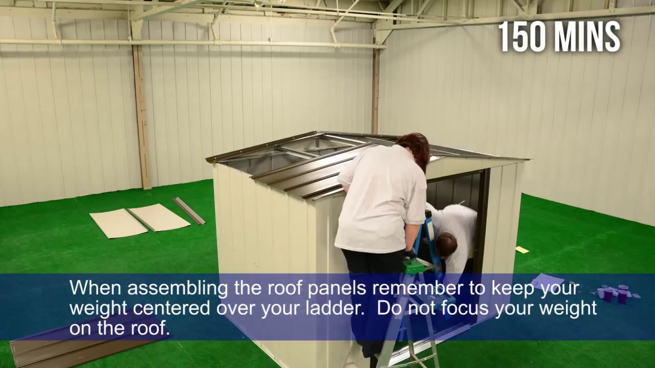 Arrow Metal Shed Assembly Timelapse - YouTube