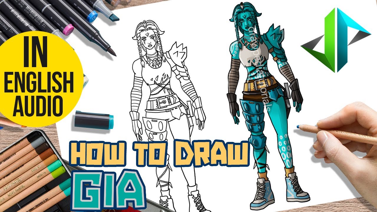 [DRAWPEDIA] HOW TO DRAW *NEW* GIA from FORTNITE - STEP BY STEP DRAWING ...