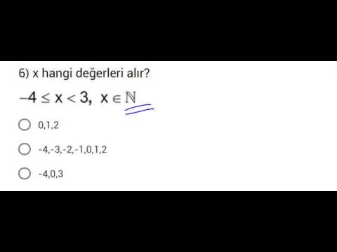 038 Eşitsizlik sembolleri, sıralama 6. soru (Matematik öğreniyorum online sınav)