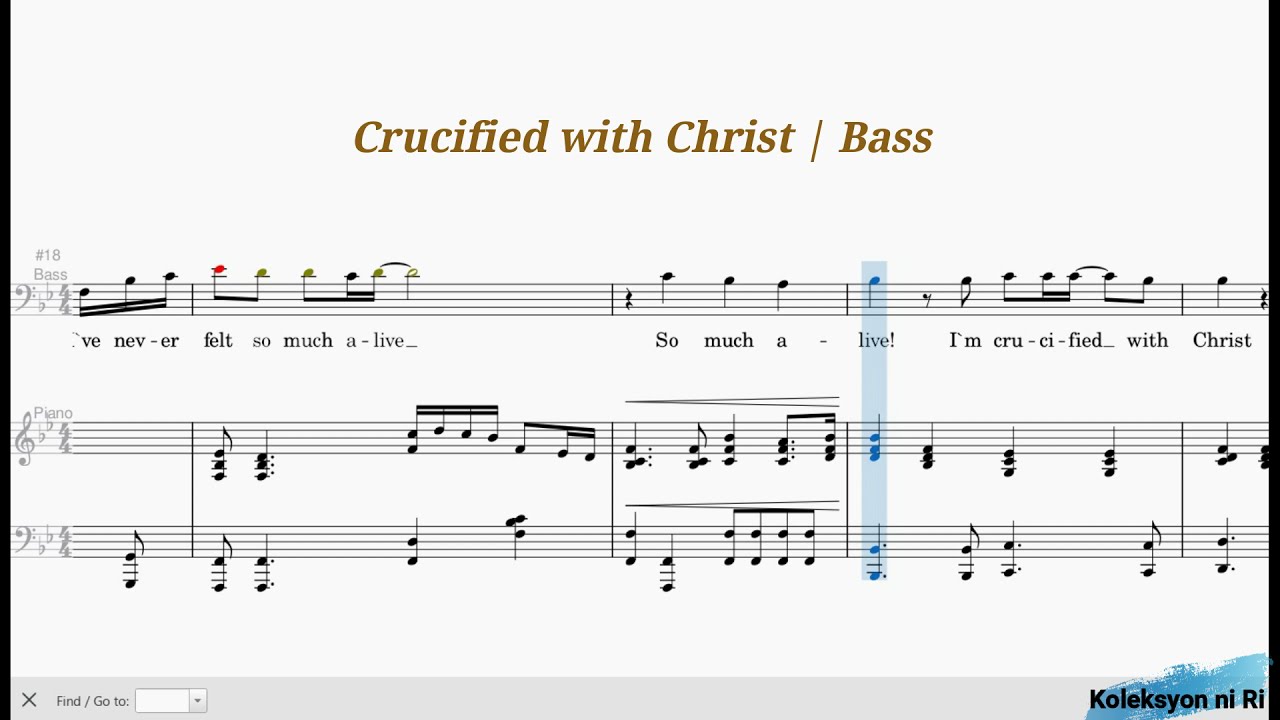 Crucified with Christ | Bass | Piano - YouTube