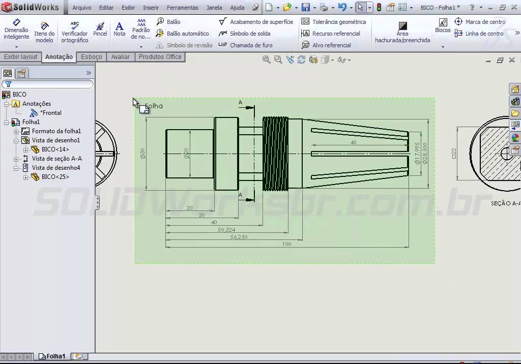 Cotar no Solidworks 2011 - YouTube