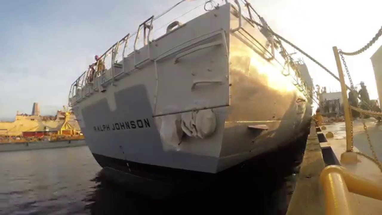 Ralph Johnson (DDG 114) Translation and Launch - YouTube