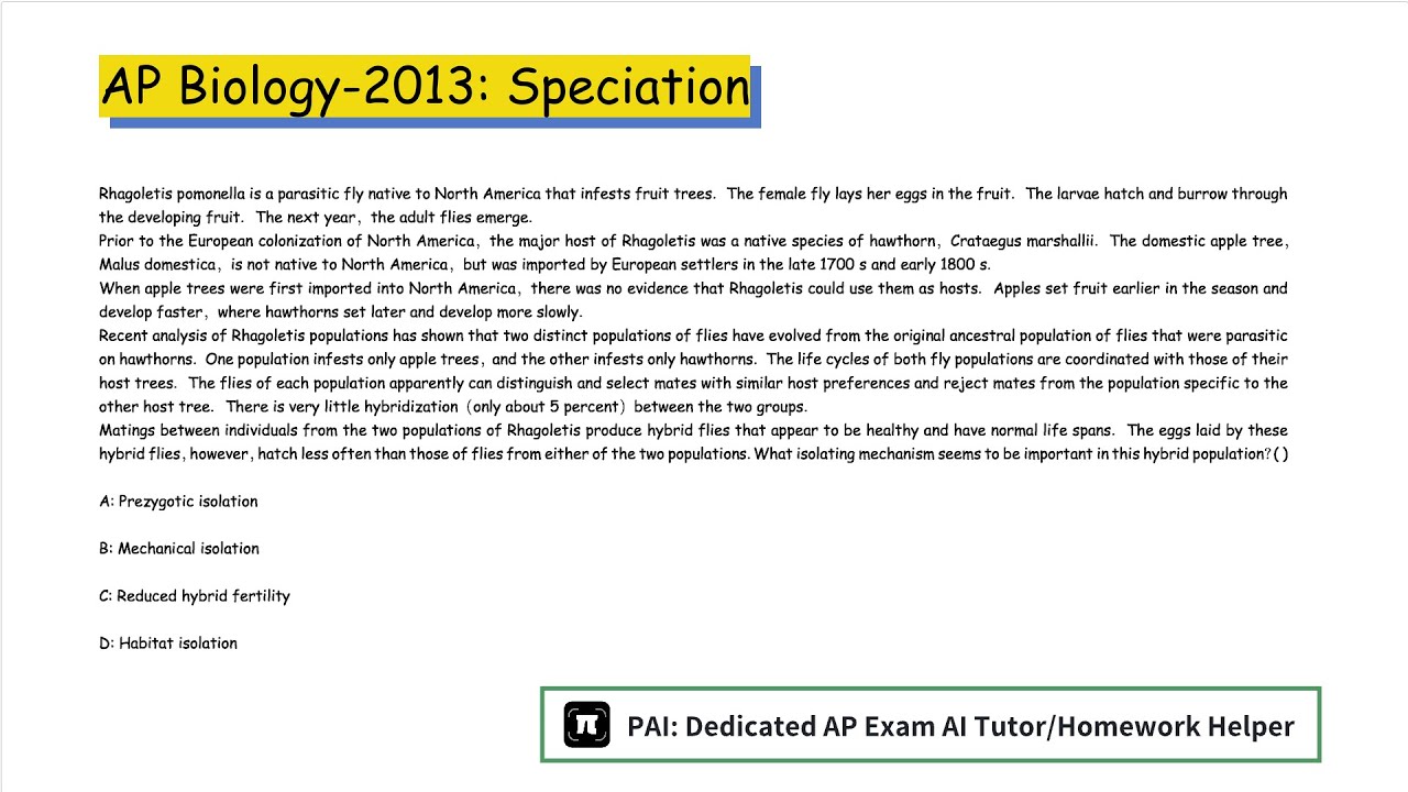 2013 AP Biology: Speciation: Population Genetics and Evolution - YouTube