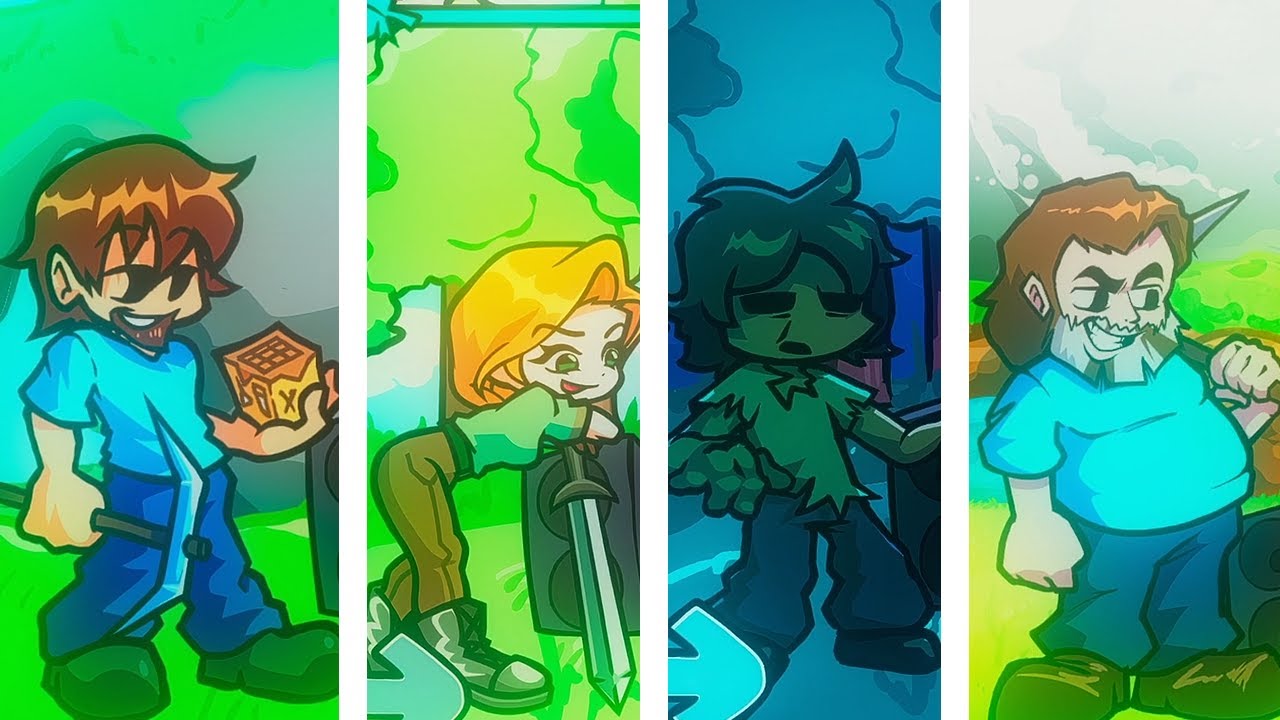 Friday Night Funkin': Project Crafted V1 Full Gameplay | Vs Steve ...