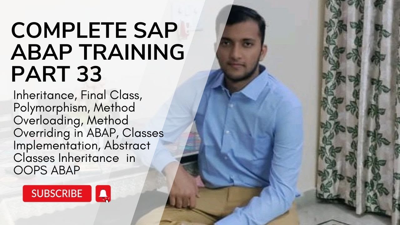 33. Inheritance, Final Class, Polymorphism, Abstract Classes in OOPS ABAP - YouTube