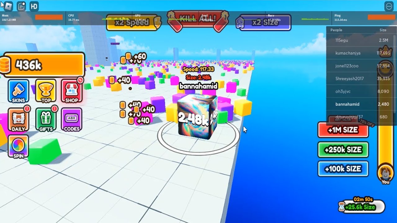 Roblox mini game. Cubes 2048.io #funny Roblox - YouTube