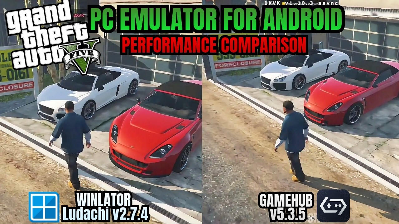 GTA V on Android! - Winlator Ludashi 2.7.4 vs Gamehub 5.3.5 | PC ...