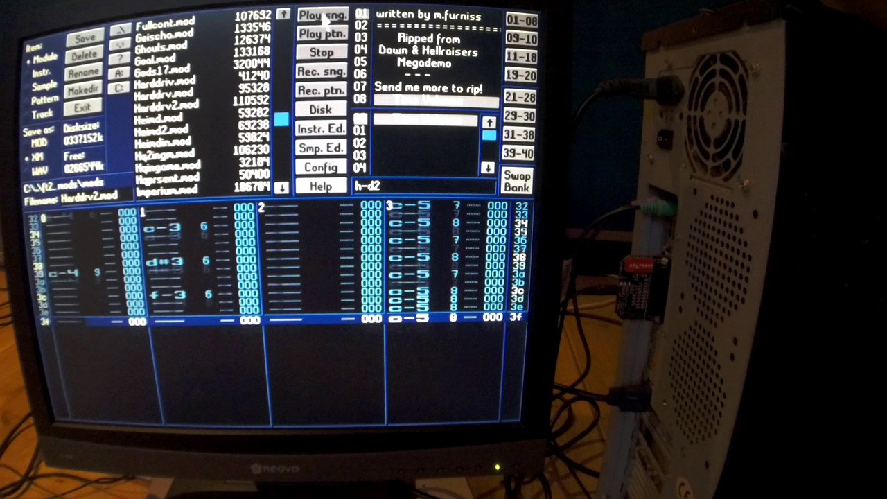 PC Punaise : Fasttracker 2 playing 'Harddrv2.mod' on LPT DAC : CVX4 ...
