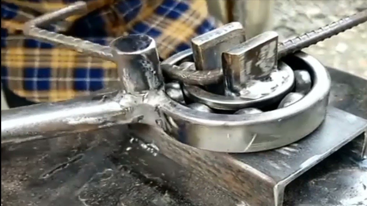 amazing bander idea for flate bar. round bar banding - YouTube