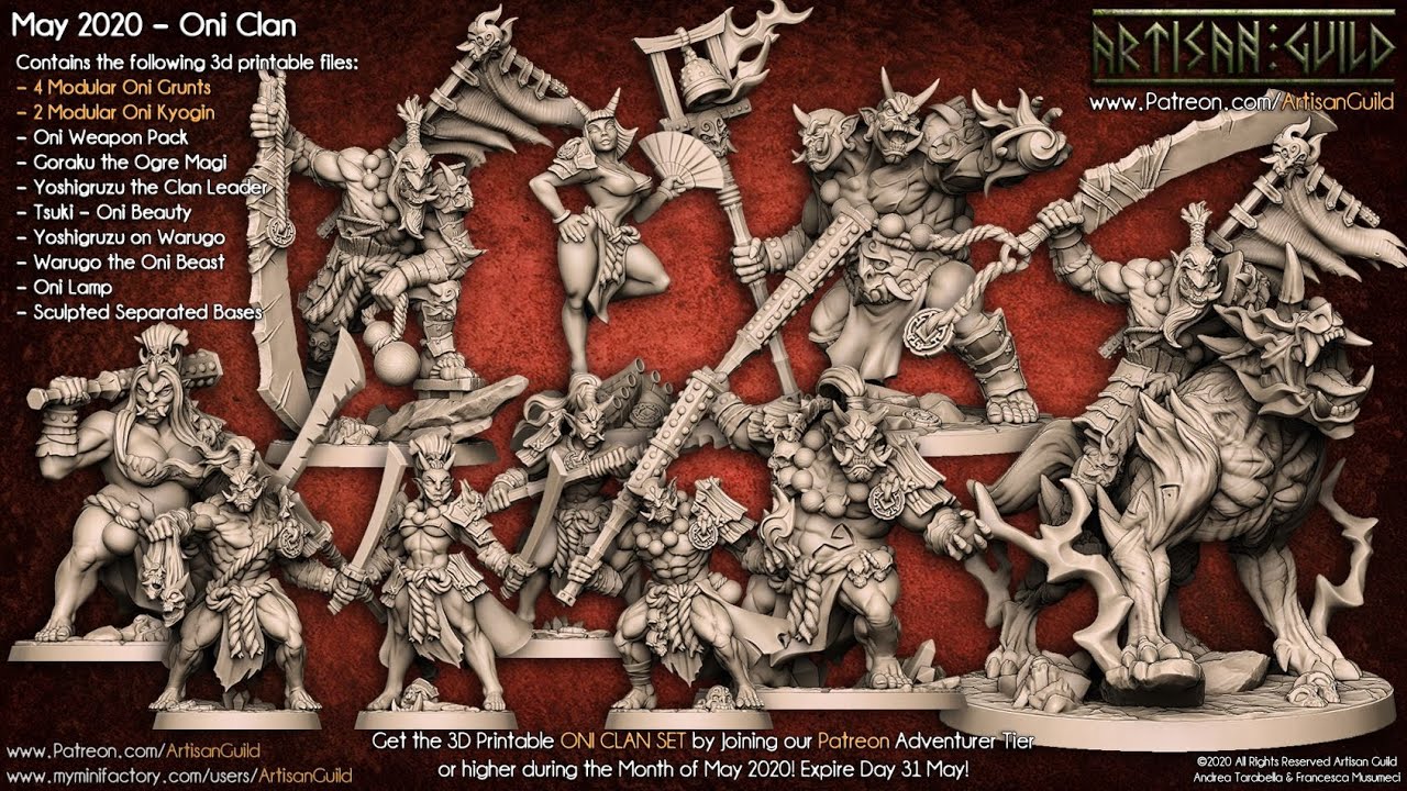 Artisan Guild Patreon - Oni Clan Set - May 2020 Release - YouTube