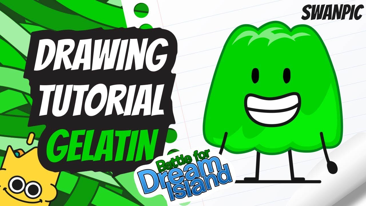 Drawing tutorial Gelatin/ Kids' drawing / How to draw Gelatin/ Battle ...