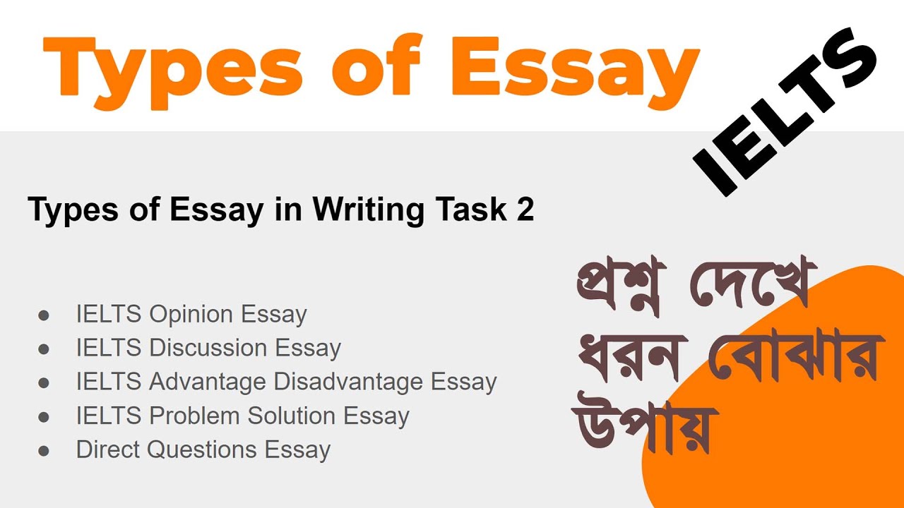 Types of Essays || IELTS Writing Task 2 || Jahid Hasan - YouTube