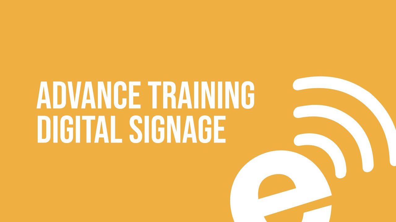 Advance Training Digital Signage - YouTube