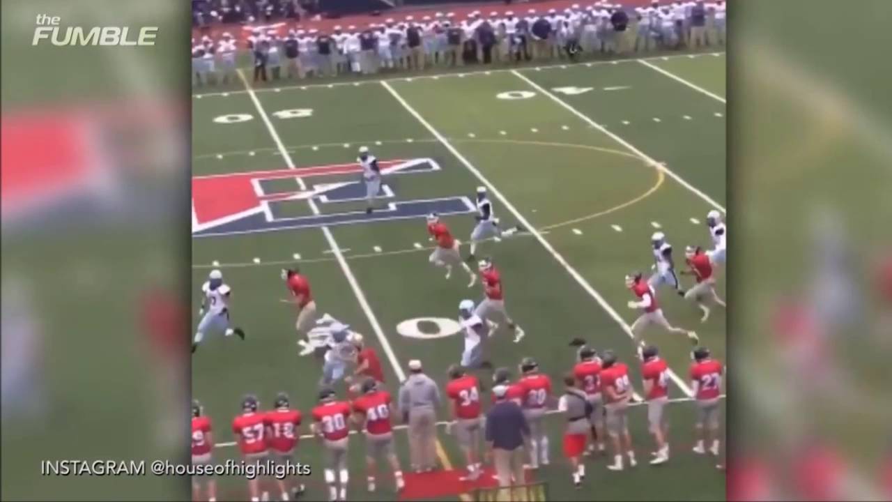 FEMALE KICKER LAYS HUGE HIT Girl Kicker Gets Big Tackle - YouTube