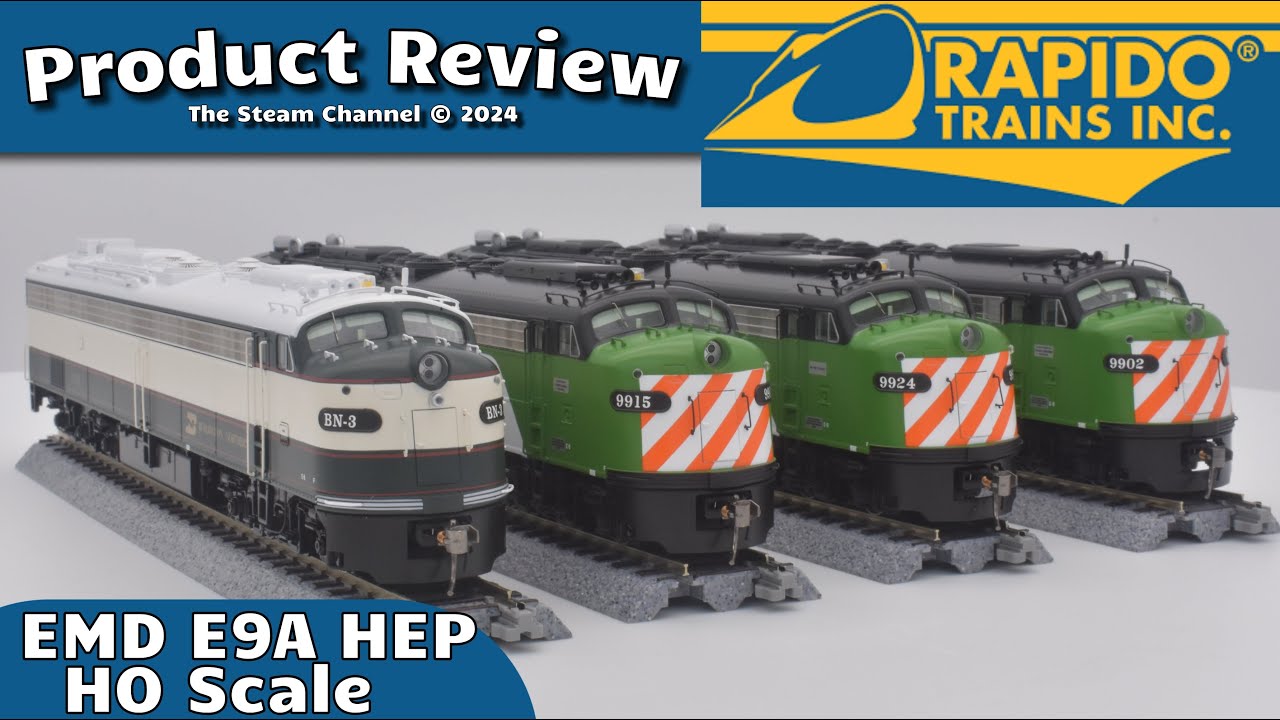 Product Review | Rapido Trains EMD BN E9A HEP Diesels | LokSound 5 DC/DCC MO Power - YouTube