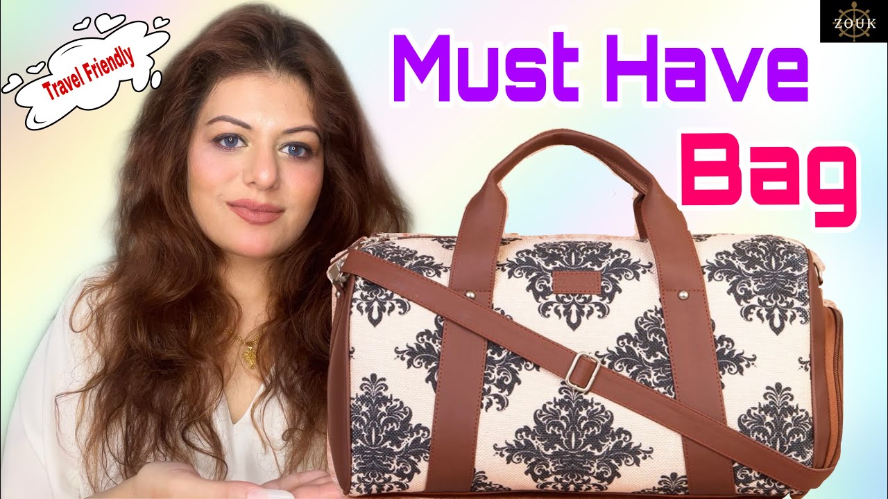 Travel Friendly Bag | Zouk Bag | Mughal Motif Medium Duffel Bag Review ...