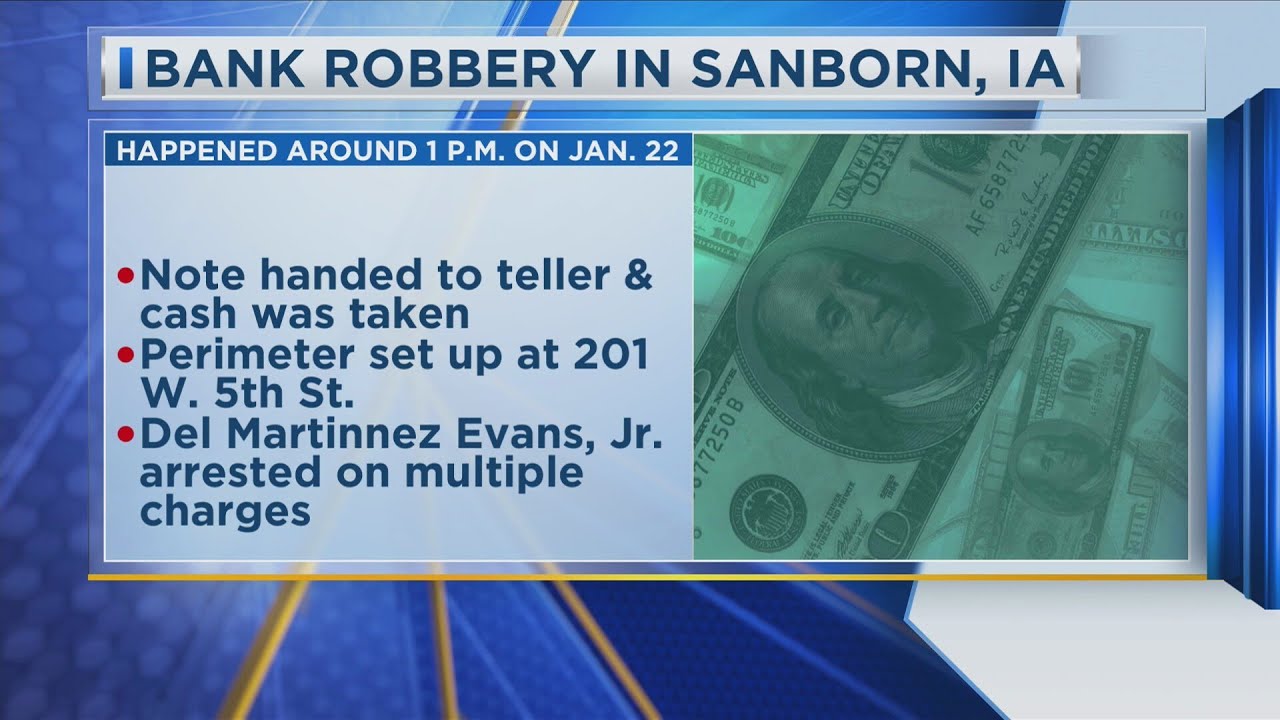 Bank Robbery in Sanborn, IA - YouTube