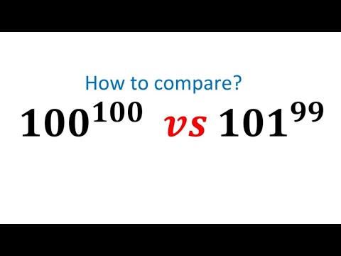 Which is bigger? Comparing 100^100 vs 101^99. - YouTube