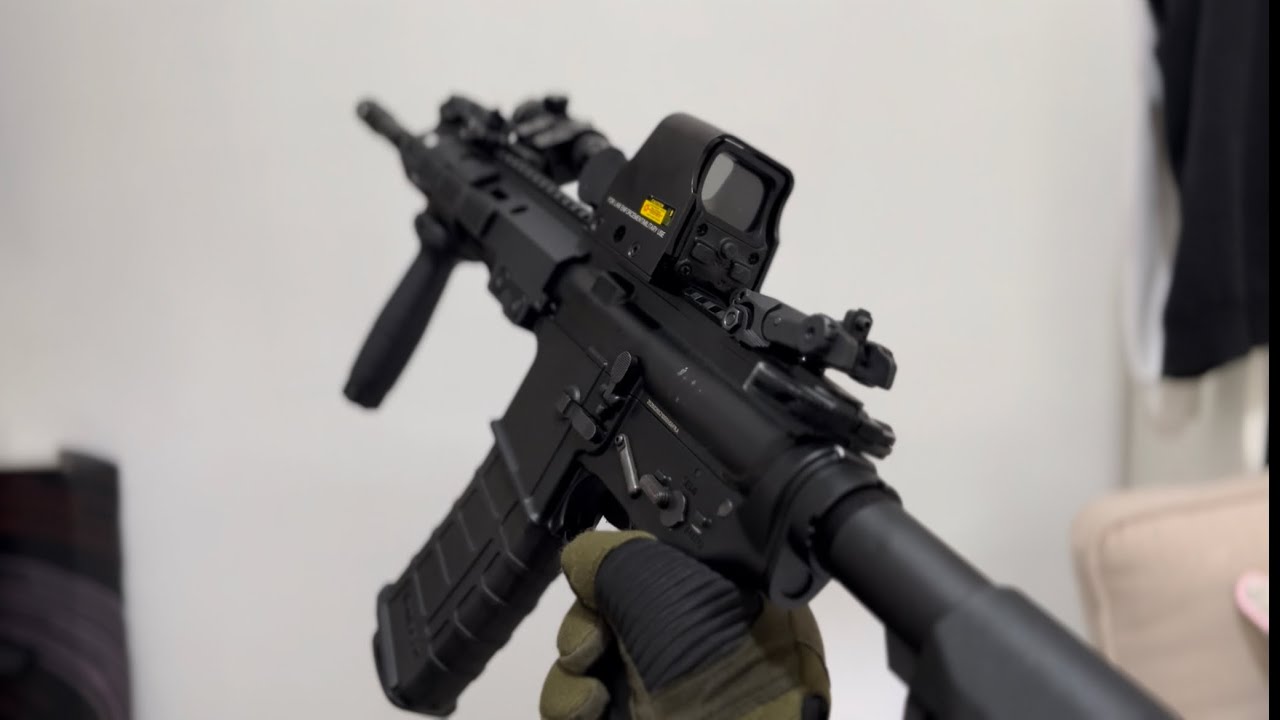 AR-15 tactical gun in First Person (Golden Eagle) Airsoft - YouTube