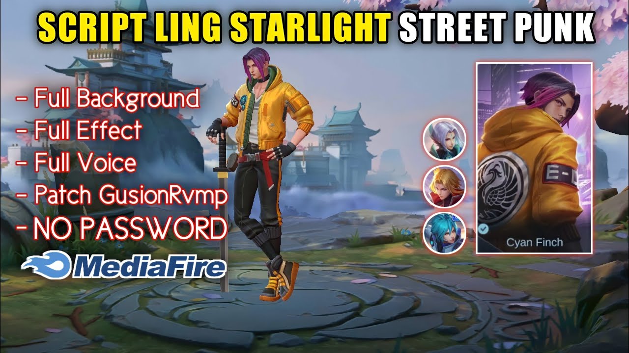 Script Skin Ling Starlight | Ling Starlight Skin Script - YouTube