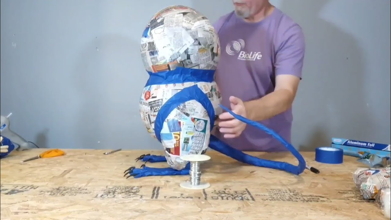 "RATZILLA" MAKING MONSTER RAT FROM PAPER AND CLOTH MACHE PART ONE - YouTube