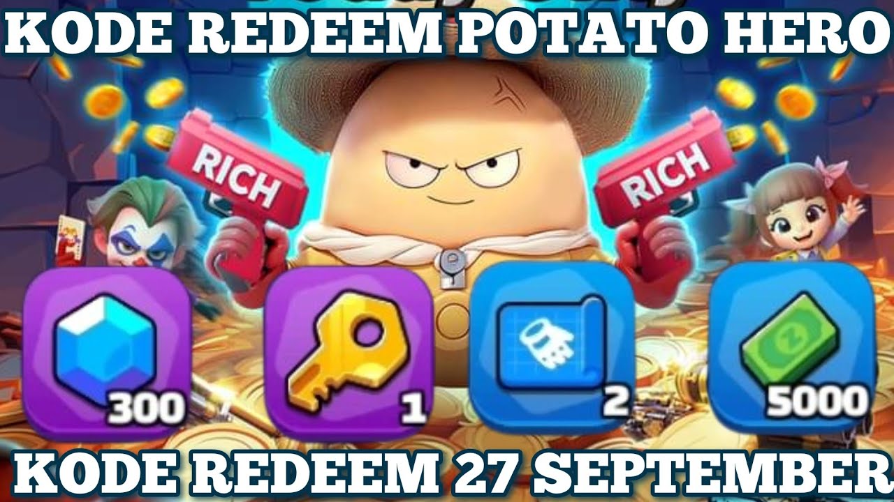 Kode Redeem Potato Hero 27 September 2024 ! Gift Code Potato Hero Terbaru Hari Ini - YouTube