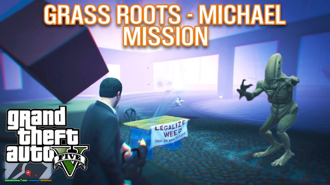GTA V PC: Mission #097 - Barry - Grass Roots - Michael - Strangers and ...