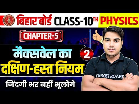 मैक्सवेल का दक्षिण हस्त नियम | Physics class 10 chapter 5 bihar board | Class 10 physics chapter 5