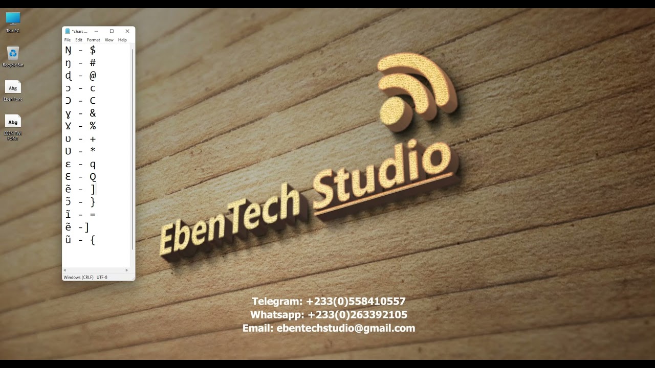HOW TO USE EBEN TWI FONT IN EASYWORSHIP AND MICROSOFT WORD - YouTube